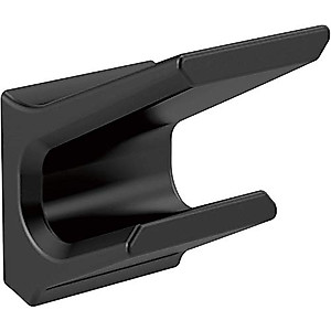 Delta Faucet 79936-BL Pivotal Wall Mounted Double Towel Hook in Matte Black, Bathroom Accessories