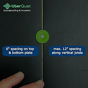 UberQuiet MLV Cap Nails, 1-inch, for Installation of Mass-Loaded Vinyl Noise Barriers, Small (250 pcs)