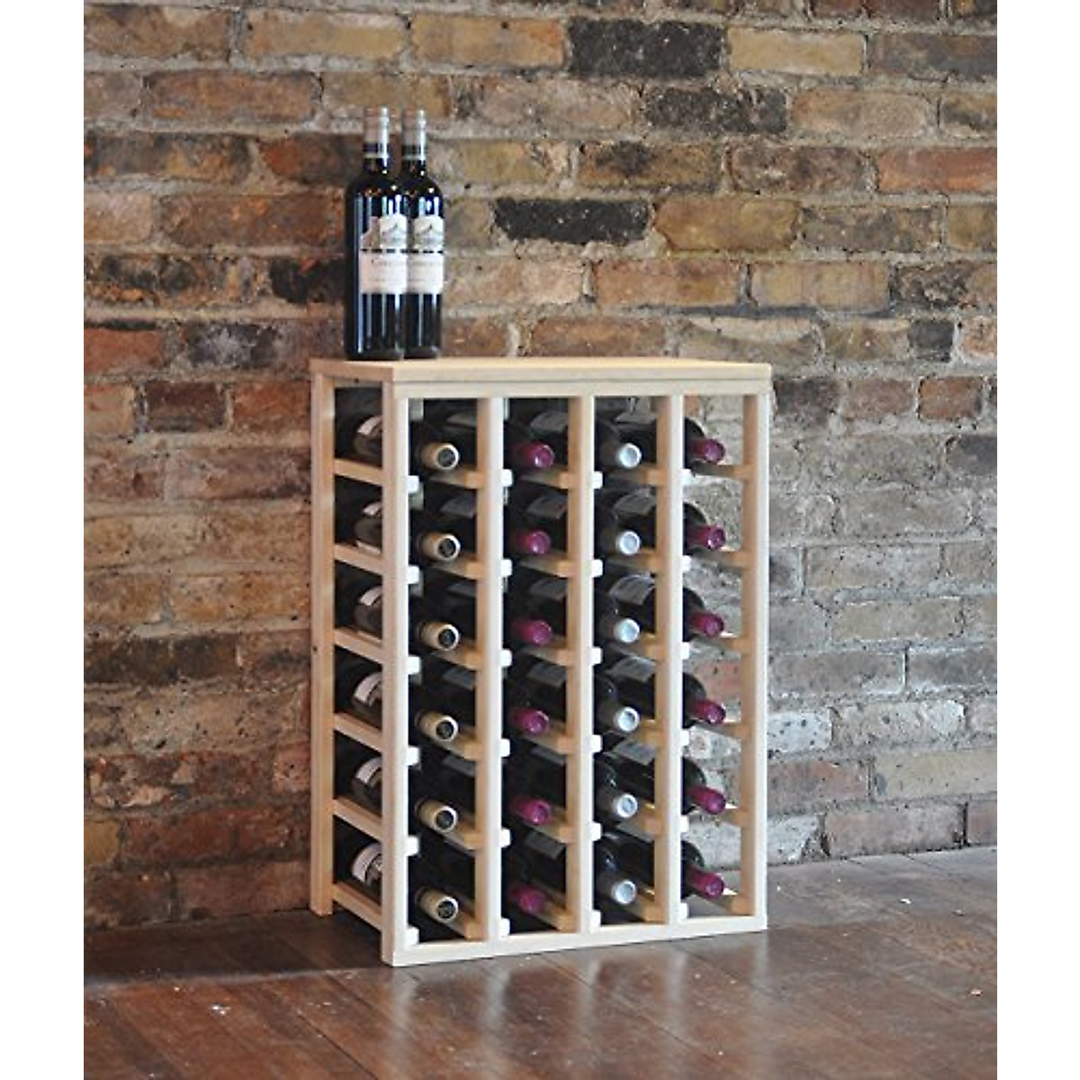Creekside 24 Bottle Table Wine Rack (Pine) by Creekside - Exclusive 12 inch deep design conceals entire wine bottles. Hand-sanded to perfection!, Pine