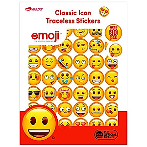 MORCART 84pcs Resuable Emoji Funny Icons Stickers Decorative Drink Marker, Party Gift, Personalized Your Life, Removable & Washable
