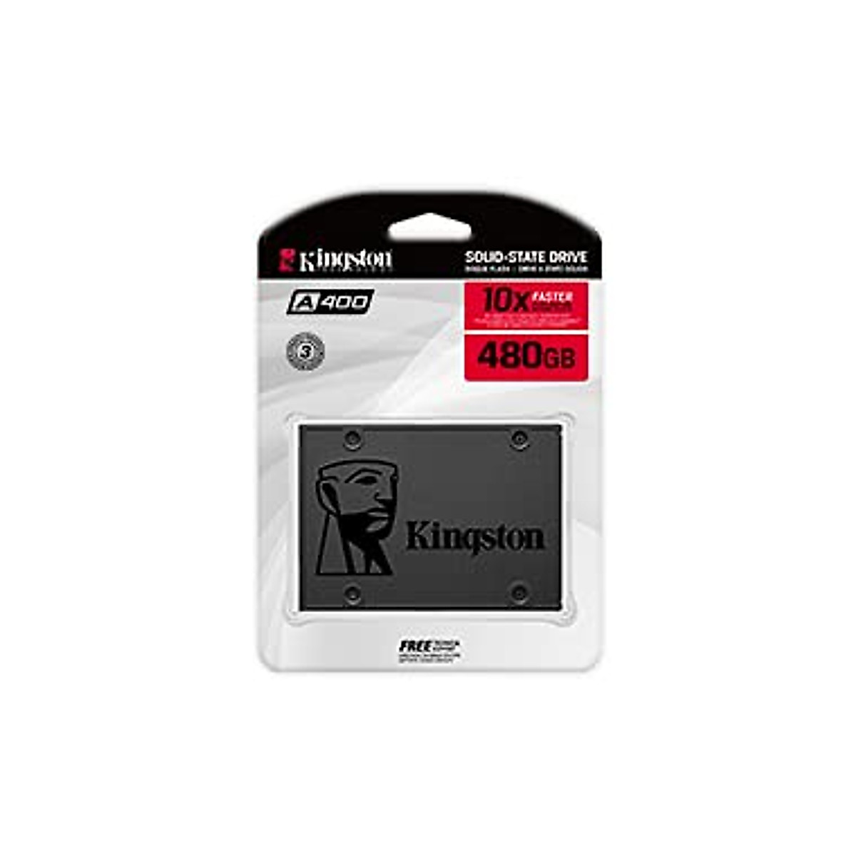 Kingston 480GB A400 SATA 3 2.5" Internal SSD SA400S37/480G - HDD Replacement for Increase Performance