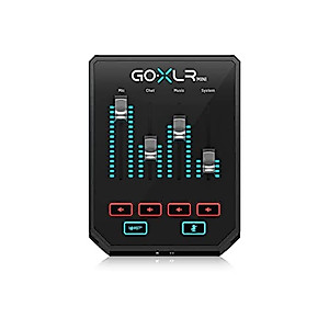 TC Helicon GoXLR MINI Online Broadcast Mixer with USB/Audio Interface and Midas Preamp, Officially Supported on Windows