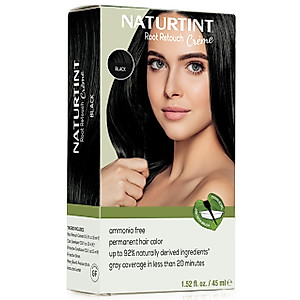 Naturtint Black Root Retouch Crème Permanent Hair Color - Ammonia Free, Conceal Grays, No Artificial Scent, 1.52 Fl Oz