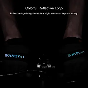 INBIKE 3MM EVA Pad Breathable Fingerless Cycling Gloves Reflective Lightweight Biking Gloves for Men Women Black XX-Large
