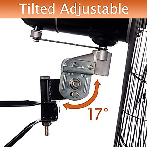 HICFM 24 inch Safety Yellow Outdoor Oscillating Weatherproof Wall Mounted Fan, IP44 Enclosure Motor, 9 FT Cord & GFCI Plug, 8900 CFM 3-Speeds Heavy Duty Fan, 80 Degree Oscillation, UL Outdoor Approved