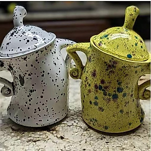 Ccache Canister with Attitude,Cute Cafe Sassy Canister,Unique and Stylish Canister for Kitchen Storage Sugar, Tea,ices, Herbs, and Halloween Decorations. (white)