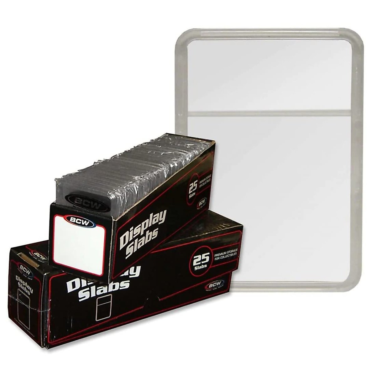 BCW Coin Display Slab - No Insert | 25 ct | Stackable Storage for Stamps, Coins, and Collectibles | Archival Safe Storage Case for Coin | Coin Holder Display Slab | Coin Collection Holder