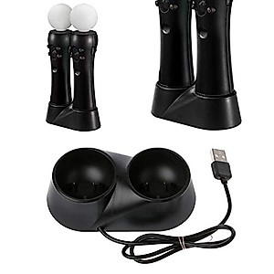 Dual USB Charging Dock Station Stand for PS4 4 VR PSVR Controller