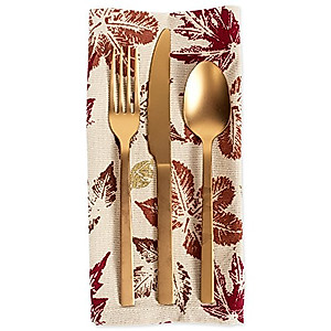 DII Rustic Autumn Leaves Kitchen Collection Thanksgiving & Fall Table Décor, Napkin Set, 20x20, 6 Piece