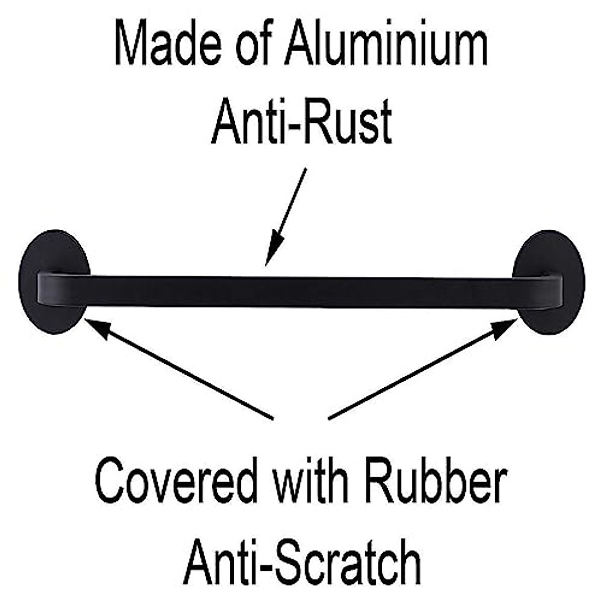 Magnetic Towel Holder Towel Rack Adjustable Towel Bar for Bathroom Wall Mounted Towel Holder Bathroom Towel Rod Towel Holder Dishwasher Towel Holder Sink Laundry Washing Machine Towel Bar Black Towel