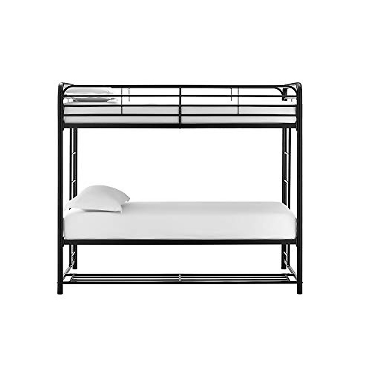 DHP Bonnie Metal Bunk Bed with Storage Drawers, Twin, Black