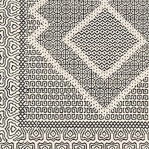 Mark&Day Wool Rugs, 6x9 Nishnabotny Cottage Dark Gray Area Rug, Grey Beige Carpet for Living Room, Bedroom or Kitchen (6' x 9')