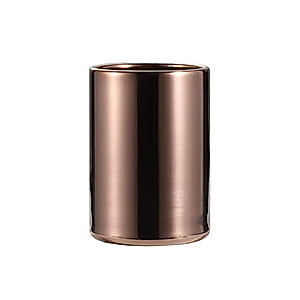 1 Piece Stainless Steel Fruit Fork Holder Cocktail Fork Holder Jar Stainless Steel Kitchen Utensil Holder Food Pick Forks Holder Coffee Spoon Holder Cup, Rose-Gold