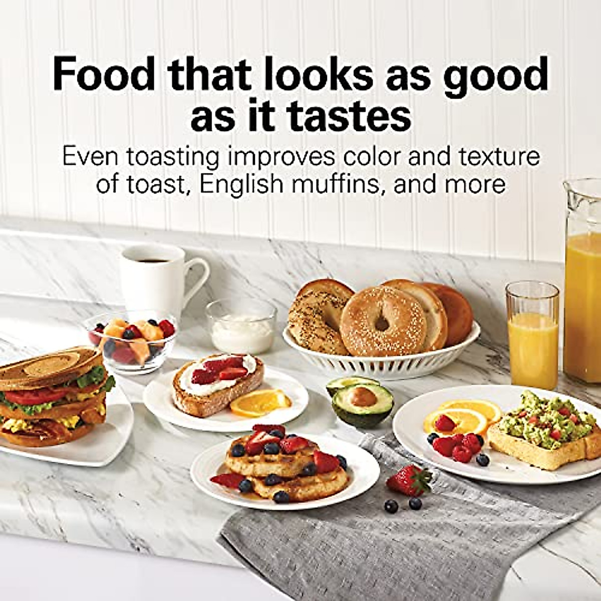 Hamilton Beach Retro Toaster with Wide Slots, Sure-Toast Technology, Bagel & Defrost Settings, Auto Boost to Lift Smaller Breads, 2 Slice, Polished Stainless Steel (22782)