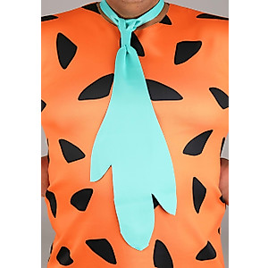Fun Costumes Adult Plus Size Flintstones Fred Flintstone Costume | Men's Caveman Fred Flintstone Character Cosplay Outfit - 4X, Orange