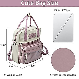 AoMoon Kawaii Backpack Japanese Cute School Bag Ita Bag JK Uniform Bag Aesthetic Backpack with Pin and Cute Accessories for Girls (S-Pink)