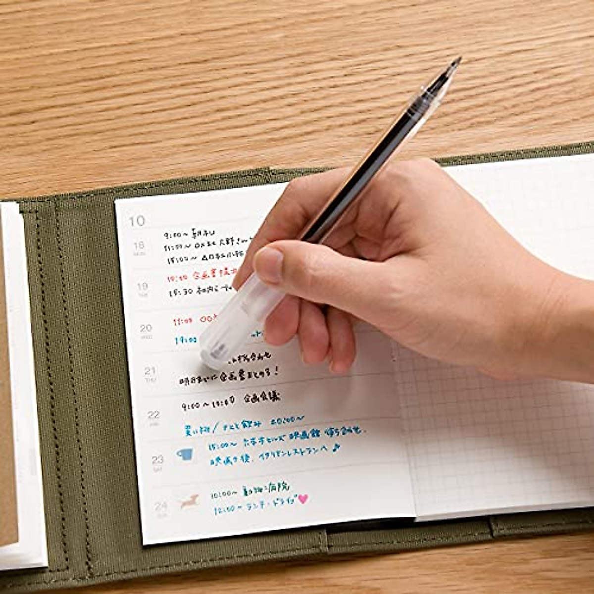 Muji Erasable Ballpoint Pens 0.5mm 4-colors Pack