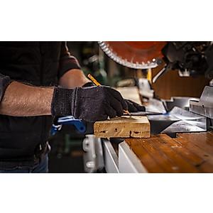 Boss Men's Brown Jersey PVC Dotted Palm Gloves, Cold Weather Protection, Excellent Grip, Straight Thumb, Knit Wrist, Brown, Large, (B61021-L)