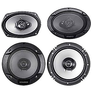 Kenwood (2) KFC-6966S 6x9 800 Watt+(2) 6.5" 600 Watt Car Audio Coaxial Speakers
