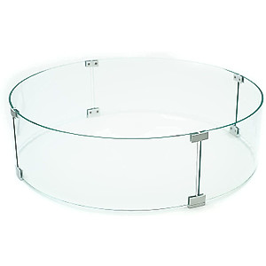 AMS Fireplace Elementi Lunar Bowl Cast Concrete Fire Table, Outdoor Fire Pit Fire TablePatio Furniture, Stainless Steel Burner, Canvas Cover and Lava Rock Included, Free Wind Guard (Natural Gas)