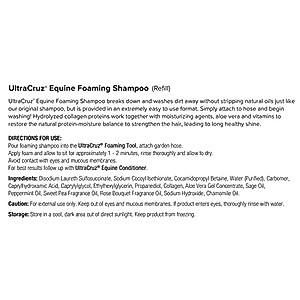 UltraCruz Equine Foaming Horse Shampoo, 1 Gallon Refill