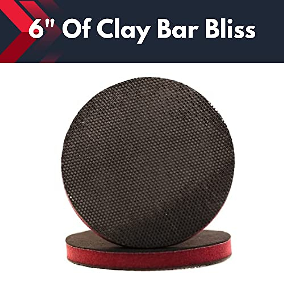 Paks Clay Bar Pad - Medium Grade - DA 6'' Orbital Synthetic Clay Bar Disk - Premium Surface Clay Disk Prep Pad - 1 Piece - Magic Clay Bar Debris Remover - Polisher Pad for Car Detailing
