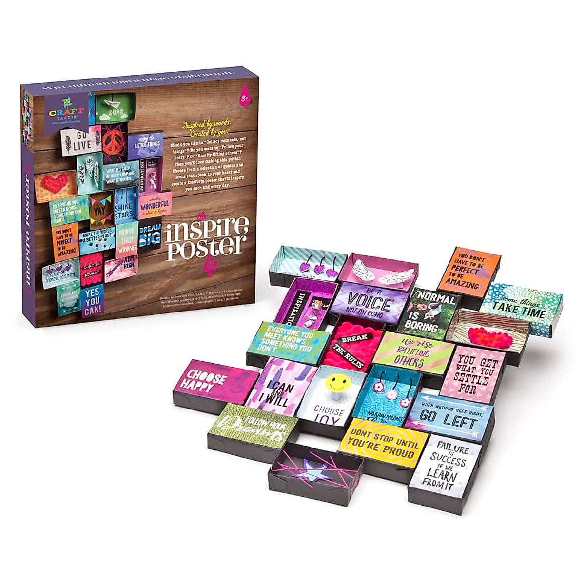 Craft-tastic – Inspire Poster Kit – Design a One-of-a-Kind Freeform Poster – Ages 8+