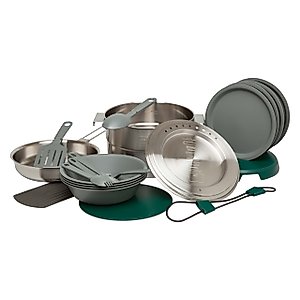 STANLEY Adventure Full Kitchen Basecamp 11 Piece Camp Cook Set-Packable Unit, 3.5l, Stainless Steel