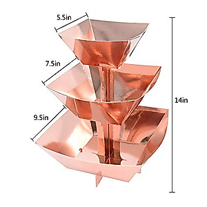 Rose Gold Birthday Party Supplies Decorations Cardboard Rose Gold Dessert Display Dessert Stand Candy Snack Cupcake Stand Cake Stand Bowl Stand Tower Display for Wedding