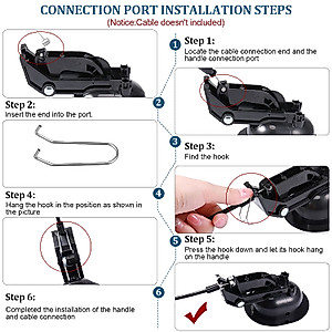 Hotop Recliner Handle Replacement 4 Pieces Chair Release Lever Black Oval Pull Parts Plastic Sofa with Cable Hook, 3.5 x 3 Inches