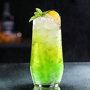 Cadamada 18oz Drinking Glasses, Highball Glasses Set of 12,Sutiable for Glasses for Wine, Iced Tea Glasses,Mojito Kit,Cocktails, Drinks, Office, Parties, Weddings and Gifts