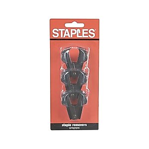 Staples 482920 Claw Staple Removers Black 3/Pack (10583)