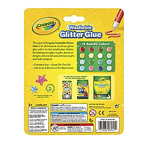 Crayola Washable Glitter Glue, Arts and Crafts Supplies, 16 Glitter Colors