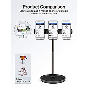 Phone Stand,Cell Phone Stand of Desk,Multi-Phone Holder,Adjustable Height,Unlimited Vision,Stable Base,Support All Phones and Screens from 2-15.6 inch+4.7 inch,(iPhone, Android,Switch,etc.),