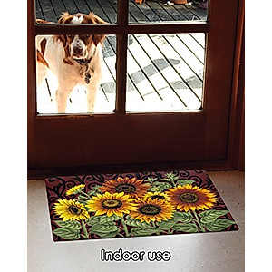 Toland Home Garden 800108 Sunflower Medley Fall Door Mat 18x30 Inch Summer Outdoor Doormat for Entryway Indoor Entrance