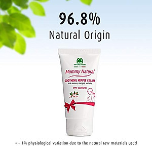 Natura House Mommy Natural Soothing Nipple Cream – For Use During and After Pregnancy – Mimosa, Marigold and Aloe Soothe Cracked Nipples, Made in Italy – Hypoallergenic, Dermatologist Tested, 1.69 oz.