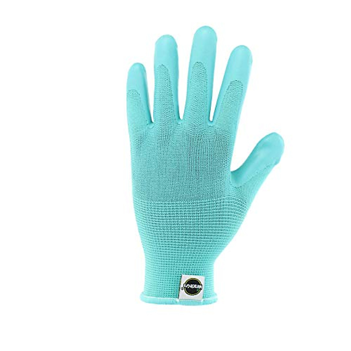 Miracle-Gro MG30607/WML Embossed Latex Gloves – Medium-Large, Women’s Latex Coated Nylon Shell Gloves with Small Floral Texture Palm Grip