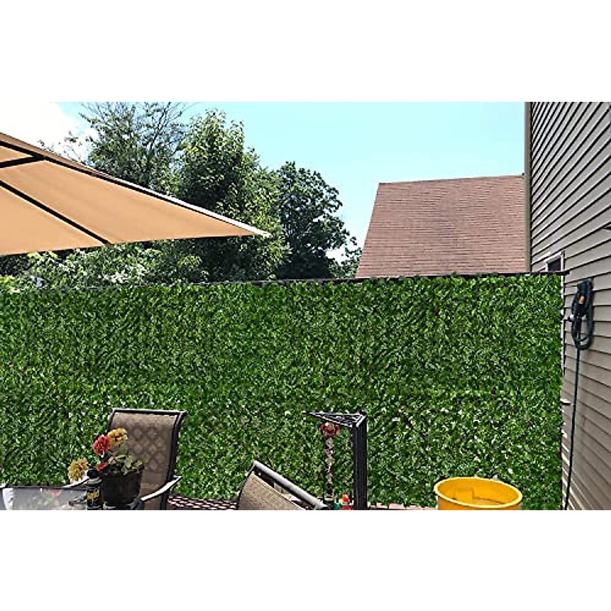 DearHouse Artificial Ivy Privacy Fence Wall Screen, 98.4x59in Artificial Hedges Fence and Faux Ivy Vine Leaf Decoration for Outdoor Garden Decor