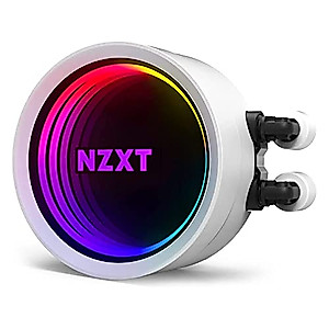 NZXT Kraken X63 RGB 280mm - RL-KRX63-RW - AIO RGB CPU Liquid Cooler - Rotating Infinity Mirror Design - Powered by CAM V4 - RGB Connector - AER RGB V2 140mm Radiator Fans (2 Included) - White