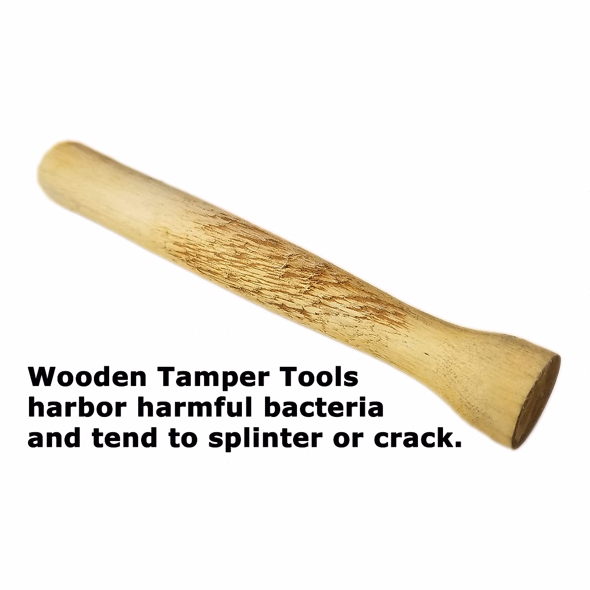 OCCUPARE VITA Food Grade Solid Plastic Food Tamper Pounder Tool for Packing Sauerkraut and Other Healthy Foods for Fermenting into Mason Jars