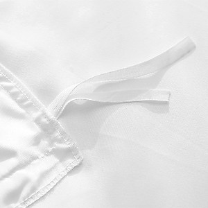 Precious Star Linen 100% Cotton White Solid Duvet Cover Set Super King Size 98x108 Inch Zipper Closure & Corner Ties, Soft & Breathable 1000 TC Duvet Cover with 2 Pillow Shams