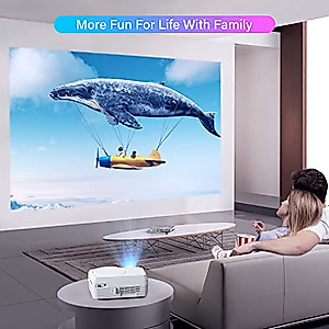 Dxyiitoo Full HD Bluetooth Projector Built in DVD Player 1080P Supported, LCD Technology Portable Mini DVD Projector Home Theater