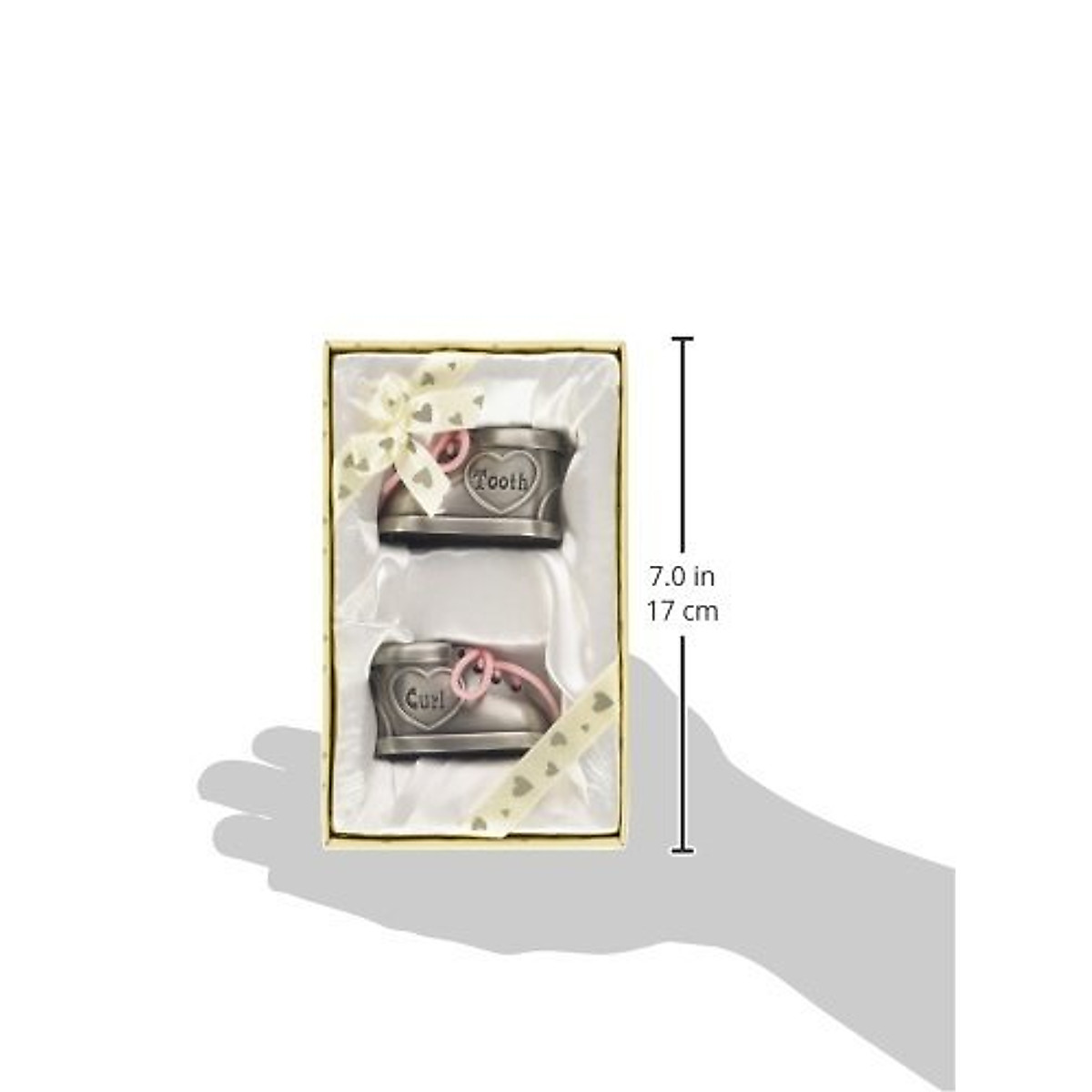 Stephan Baby Pewter First Tooth and First Curl Keepsake Shoes