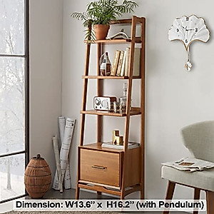 keenkee Elegant Wall Clock with Pendulum Battery Operated Non Ticking Silent Unique Home Decorative Fancy Hanging Clocks for Living Room Kitchen Bedroom Office Dining Bathroom Aesthetic Decor