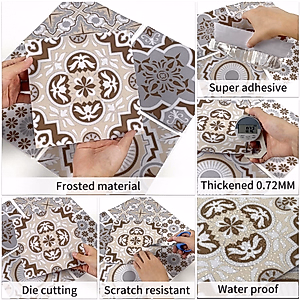 10 PCS 7.9in×7.9in Vinyl Flooring Peel and Stick Floor Tile/Coverings Easy to Install and Waterproof with Super Strong Peel and StickAdhesive Back for Bathroom Kitchen Floor Tiles Stairs Living Room