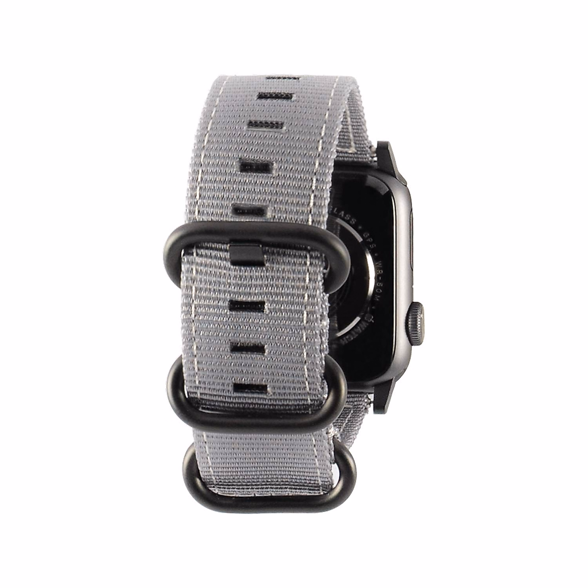 URBAN ARMOR GEAR UAG Compatible Apple Watch Band 42mm/41mm/40mm, iWatch Series 10/9/8/7/6/5/4/SE 2/SE, High Strength Nylon Weave Replacement Strap, Nato Grey