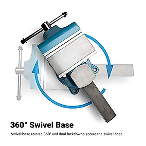 Capri Tools 8 in. Reversible Bench Vise, 8 in. Jaw Width, 8.3 in. & 12.2 in. Jaw Opening