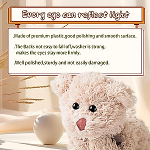 Zhbrchz 320pcs 14mm Black Plastic Safety Eyes Crafts Safety Eyes with Washers for Amigurumi Crochet Bears Stuffed Animals Doll Making