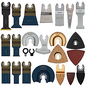 XXGO 120 Pcs Oscillating Multitool Blades Accessories Kits Compatible with Bosch, Chicago, Craftsman, Dremel, Fein, Harbor Freight, Milwaukee, Porter Cable, Ridgid, Ryobi, Rockwell XG1201