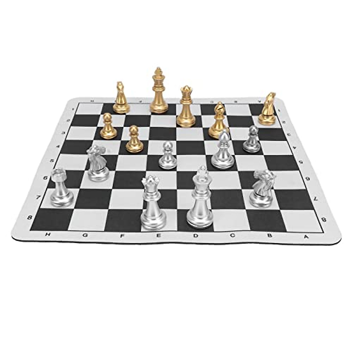 Hidyliu Chess Game Set Ruler Tournament Roll Up Chess Set with Carrying Bag, Games Home Decoration Kids Games Board Games for Family Travel